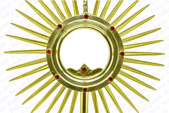 Roma Artigos Religiosos - Ostensório raio simples